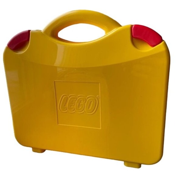 Lego | Toys | Lego Storage Travel Briefcase Yellow Orange Dividers ...